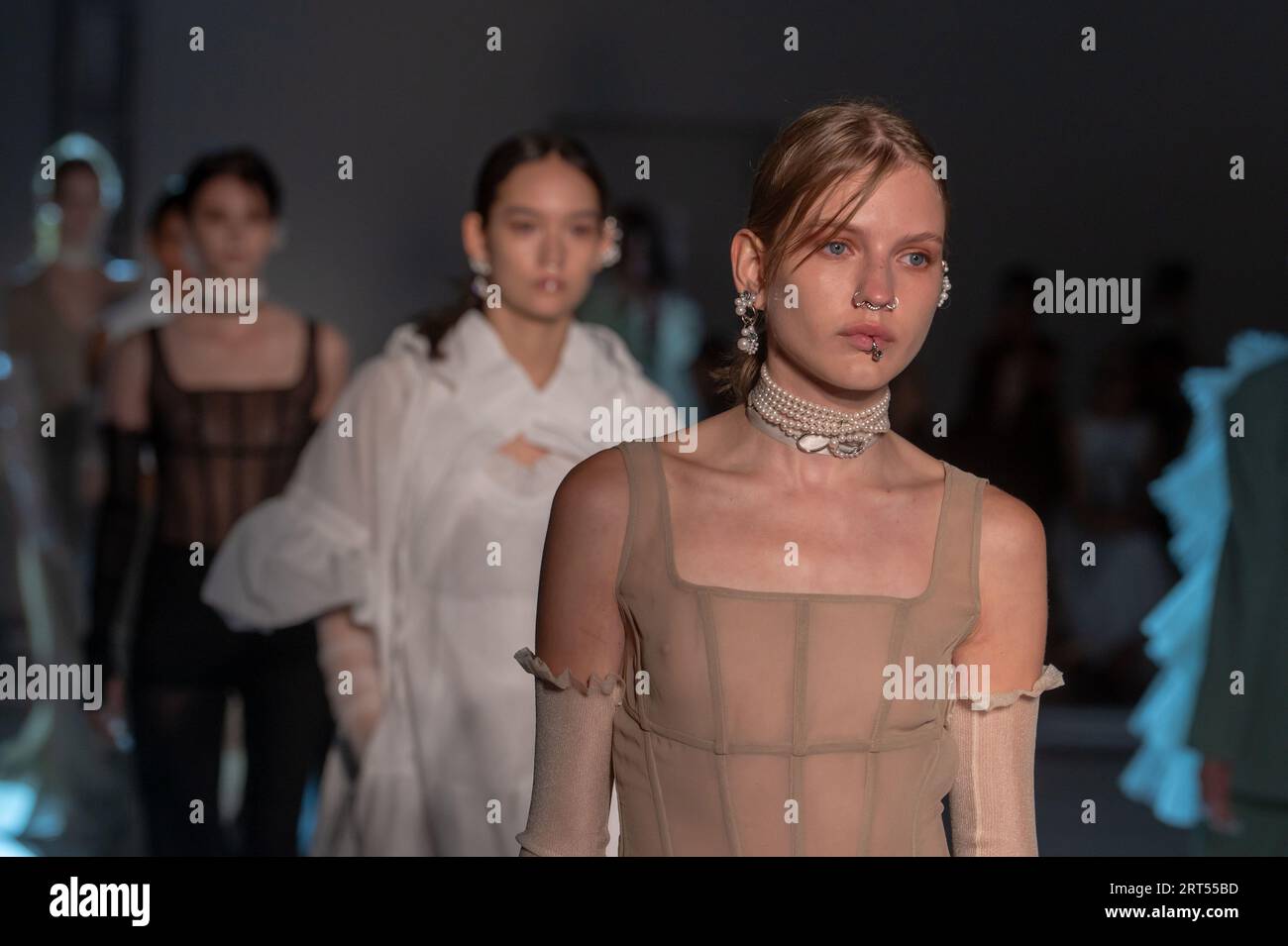 New York, United States. 10th Sep, 2023. Models walk the runway at the ...