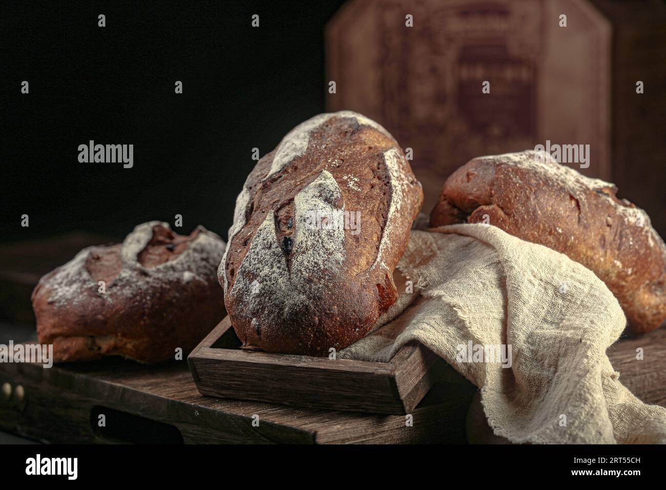 Vintage bread photo, original raw wheat bread, hi res photo Stock Photo ...