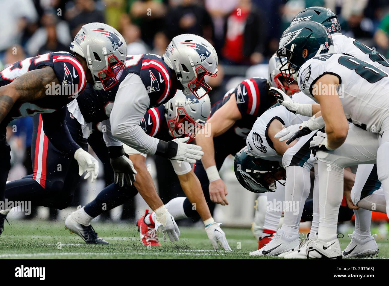 The New England Patriots play against the Philadelphia Eagles during ...