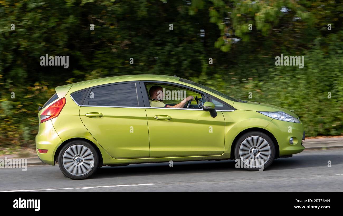 Milton Keynes,UK-Sept 10th 2023: 2010 green diesel engine Ford Fiesta ...