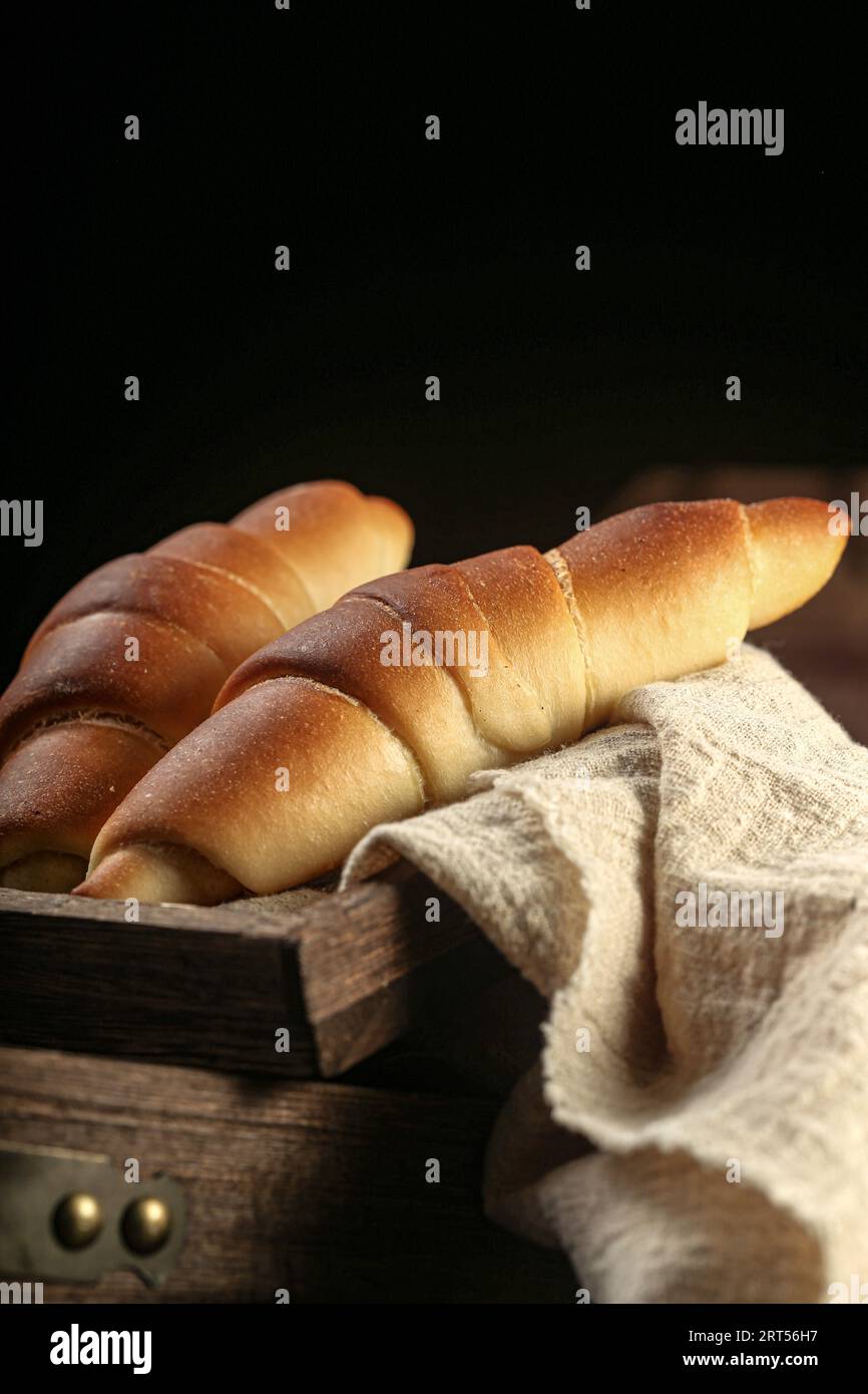 Vintage bread photo, original raw wheat bread, hi res photo Stock Photo ...