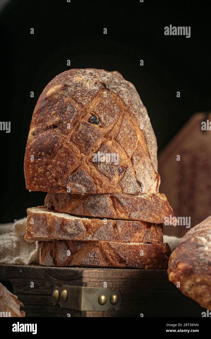 Vintage bread photo, original raw wheat bread, hi res photo Stock Photo ...