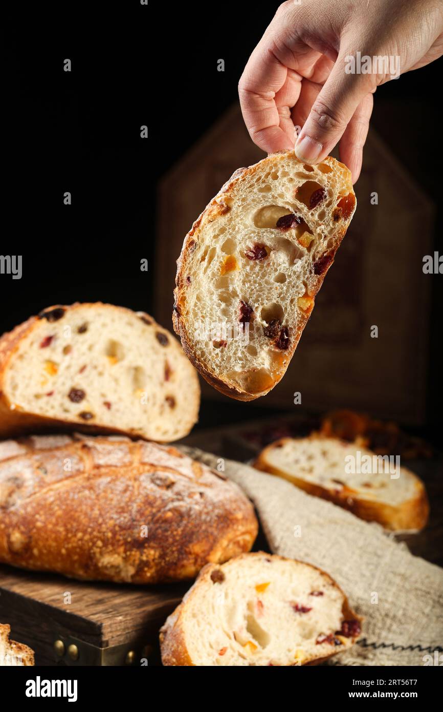 Vintage bread photo, original raw wheat bread, hi res photo Stock Photo ...