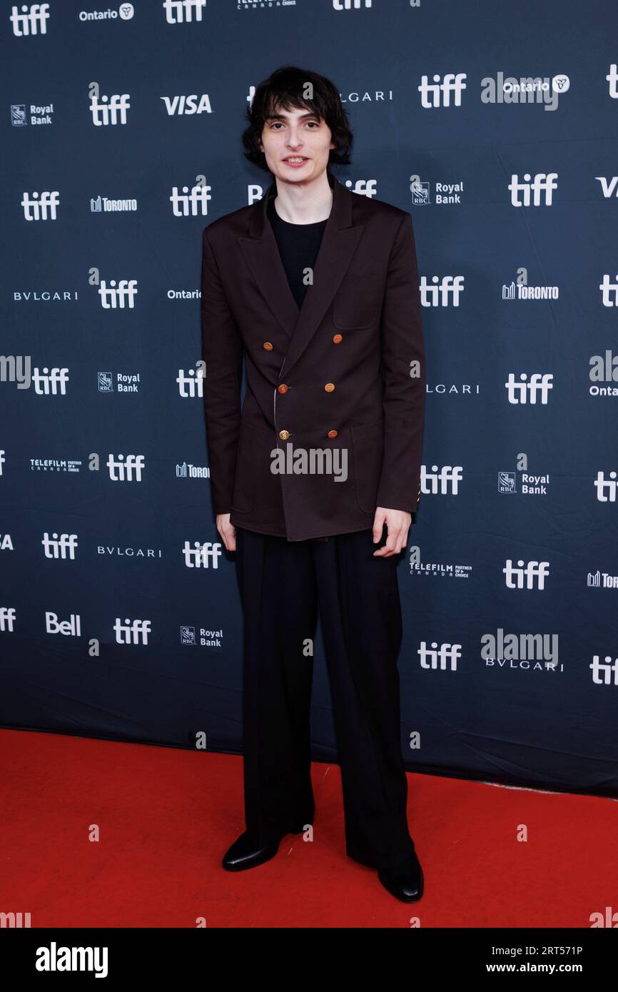 Director Finn Wolfhard arrives on the red carpet ahead of the premiere of "Hell of a Summer" at ...