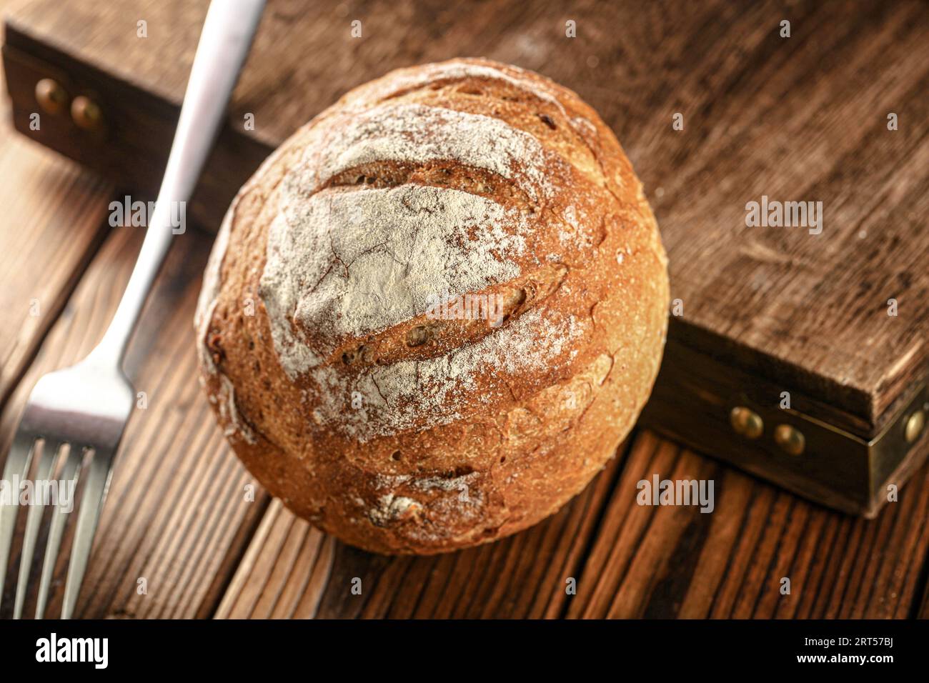 Vintage bread photo, original raw wheat bread, hi res photo Stock Photo ...