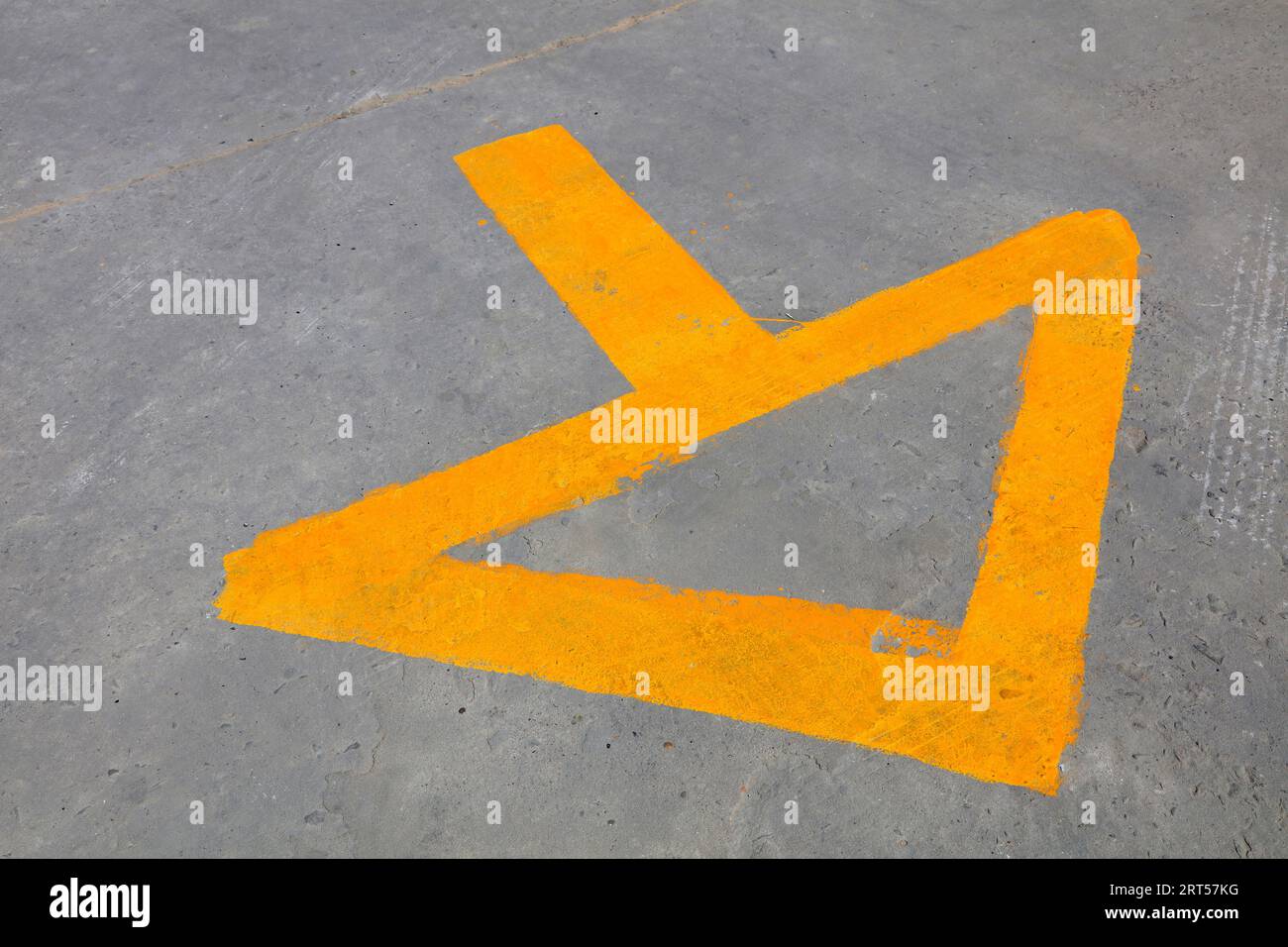 Traffic signs on the ground Stock Photo - Alamy