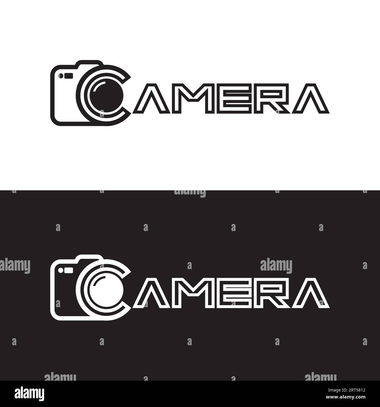 letter c with camera logo design vector illustration template Stock ...