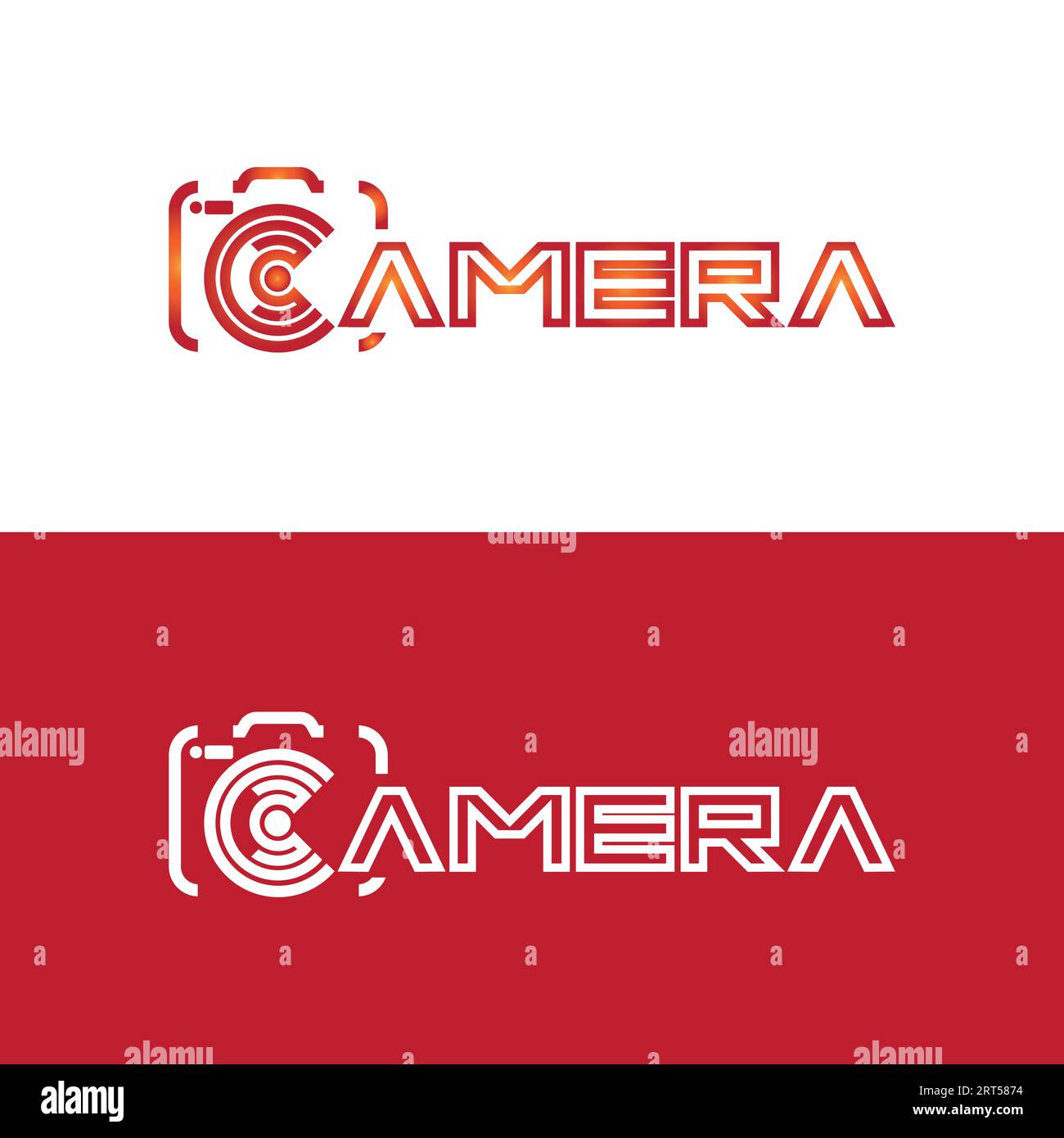 letter c with camera logo design vector illustration template Stock ...
