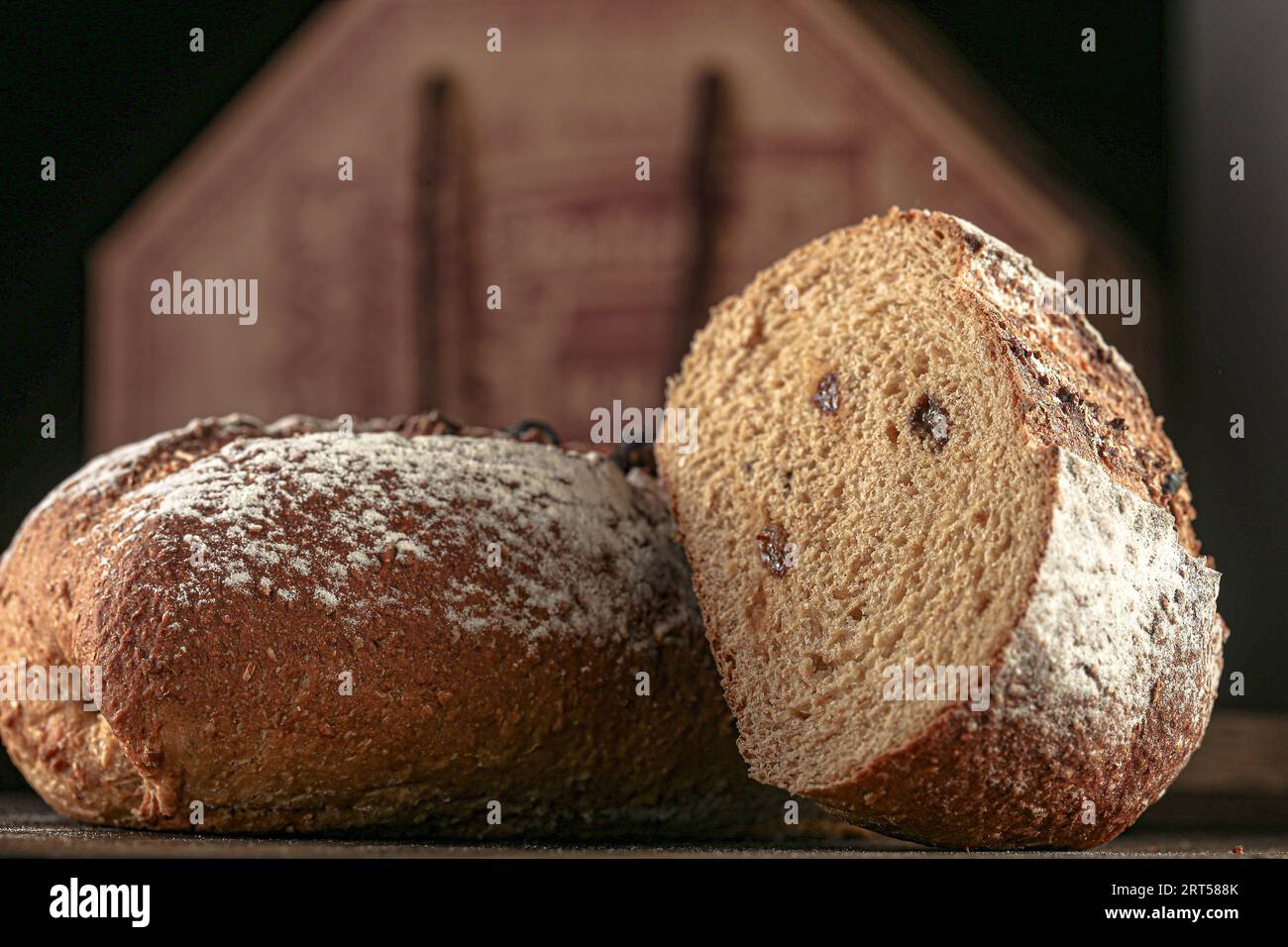 Vintage bread photo, original raw wheat bread, hi res photo Stock Photo ...