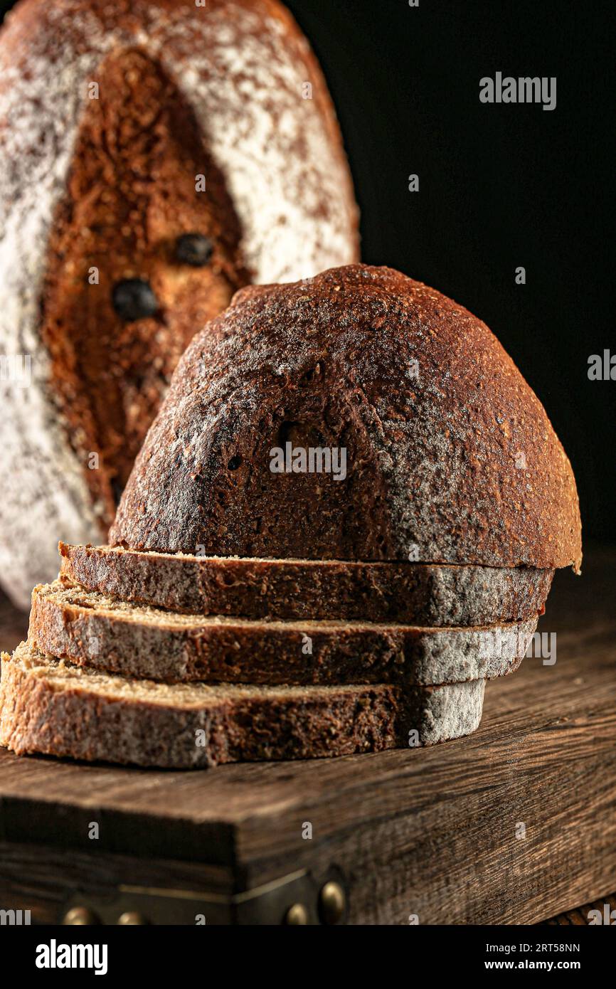 Vintage bread photo, original raw wheat bread, hi res photo Stock Photo ...