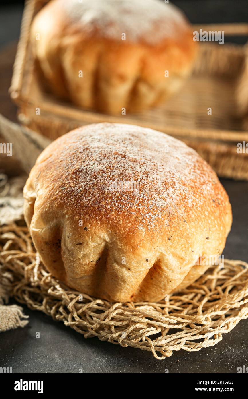 Vintage bread photo, original raw wheat bread, hi res photo Stock Photo ...