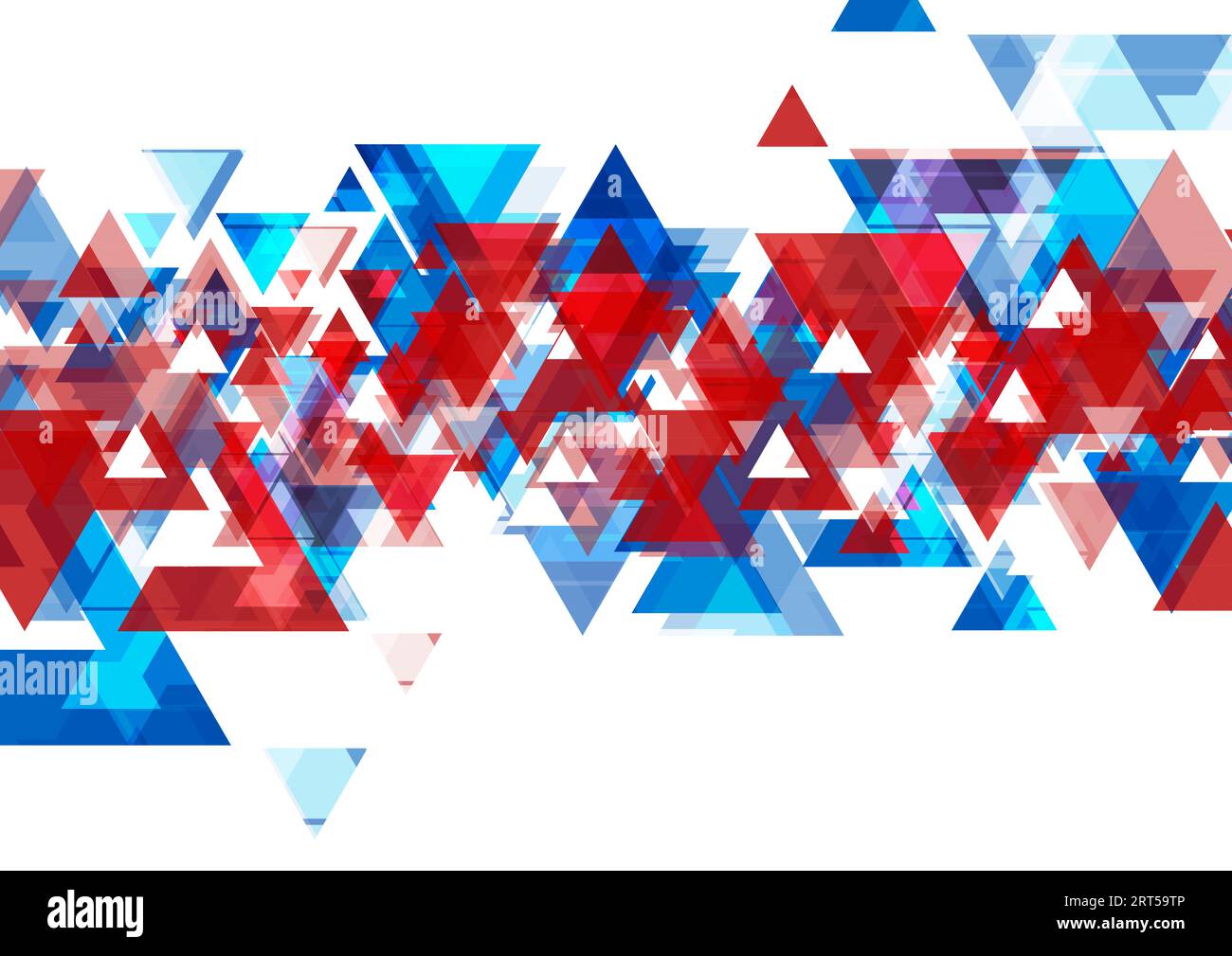 Abstract bright tech geometric graphic design with blue and red ...