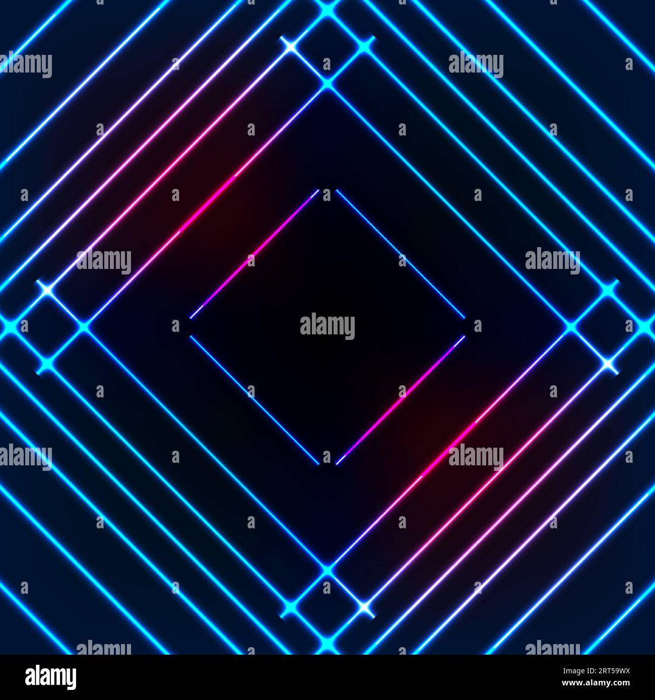 Glowing pattern from minimal lines. Abstract sci-fi technology laser ...