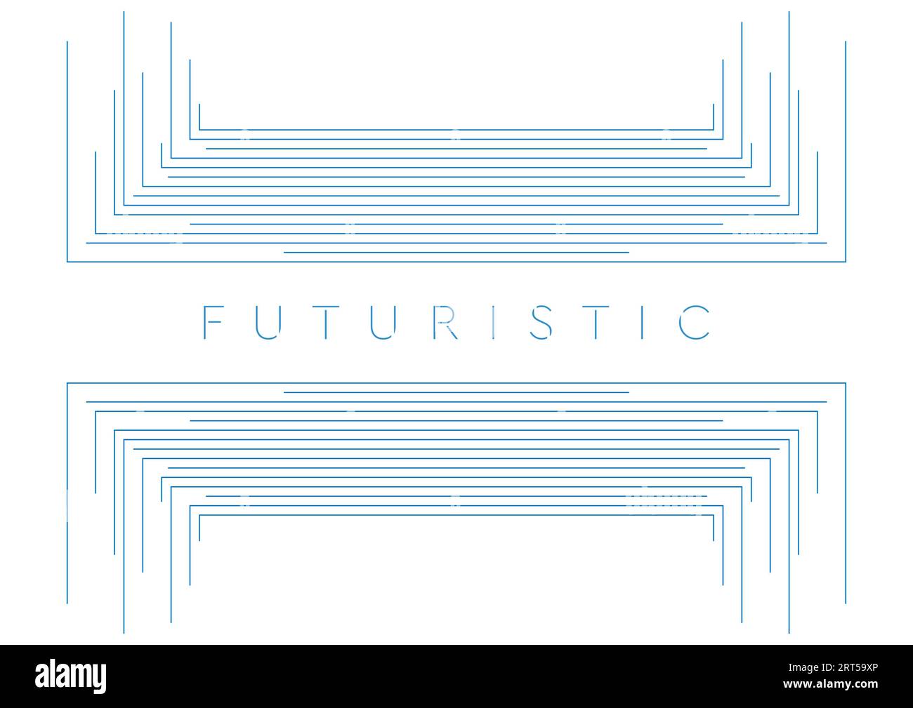 Futuristic technology modern graphic design with blue thin lines ...
