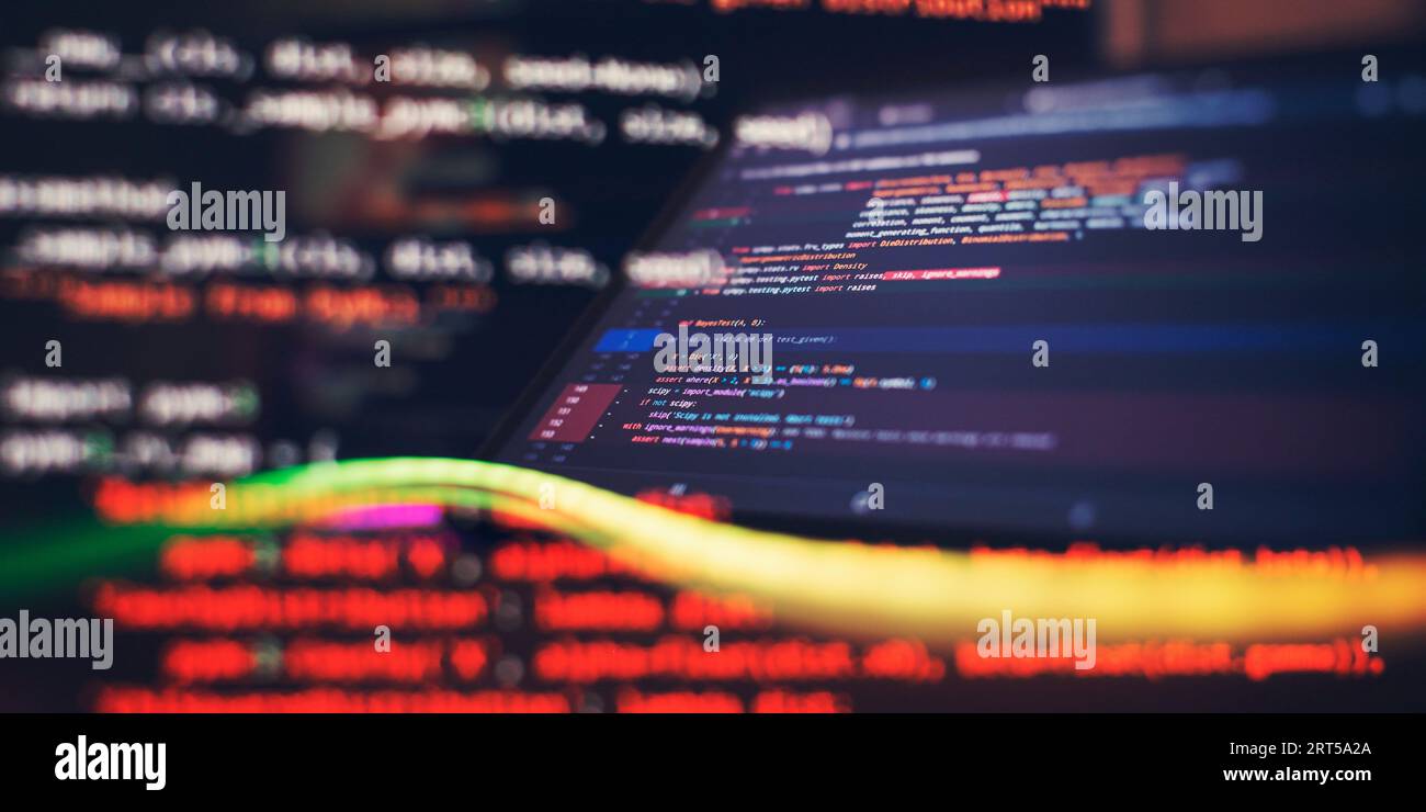 Monitor Closeup Of Function Source Code Abstract It Technology