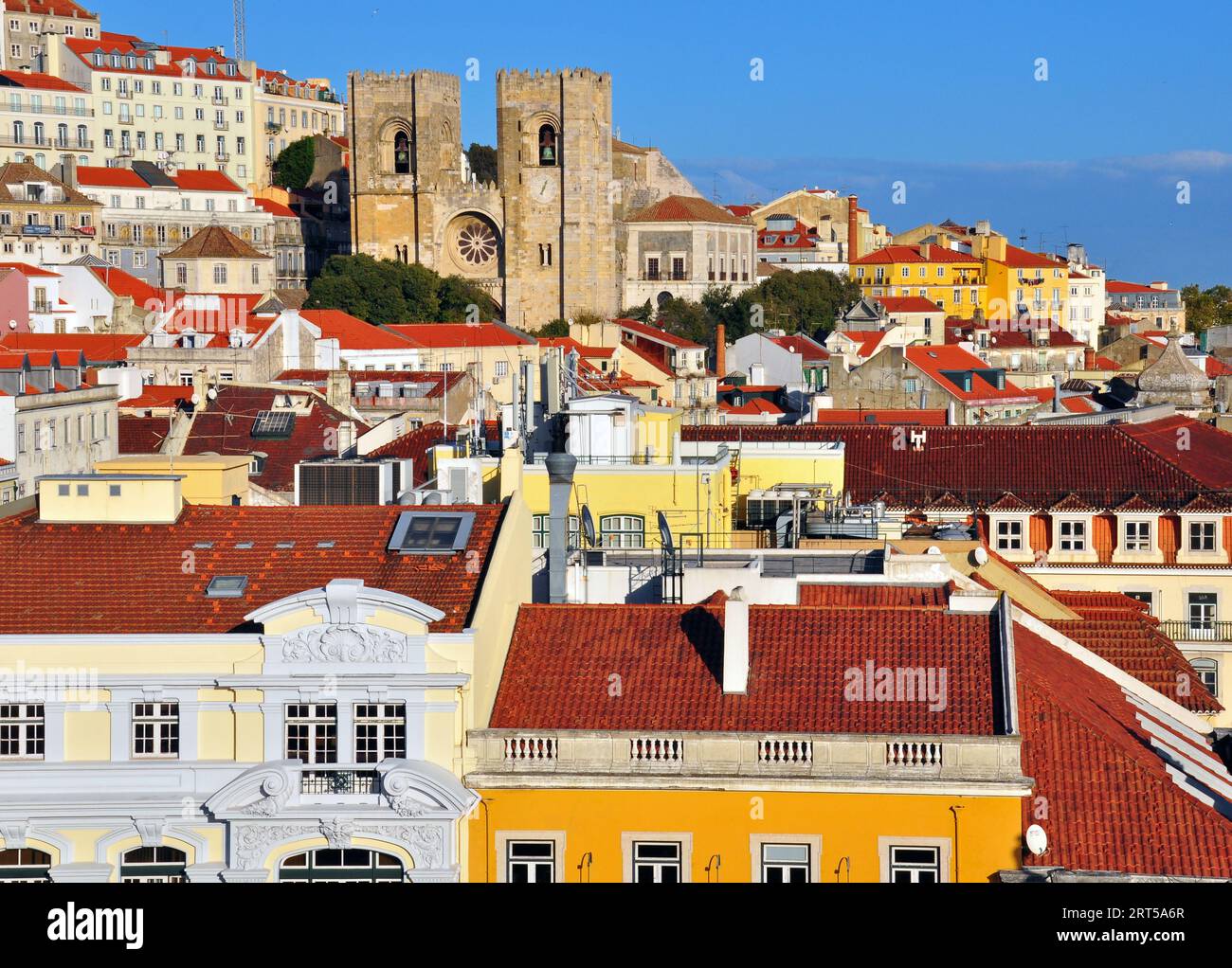 Lisbon skyline, magic view from Triumphal arch Stock Photo - Alamy