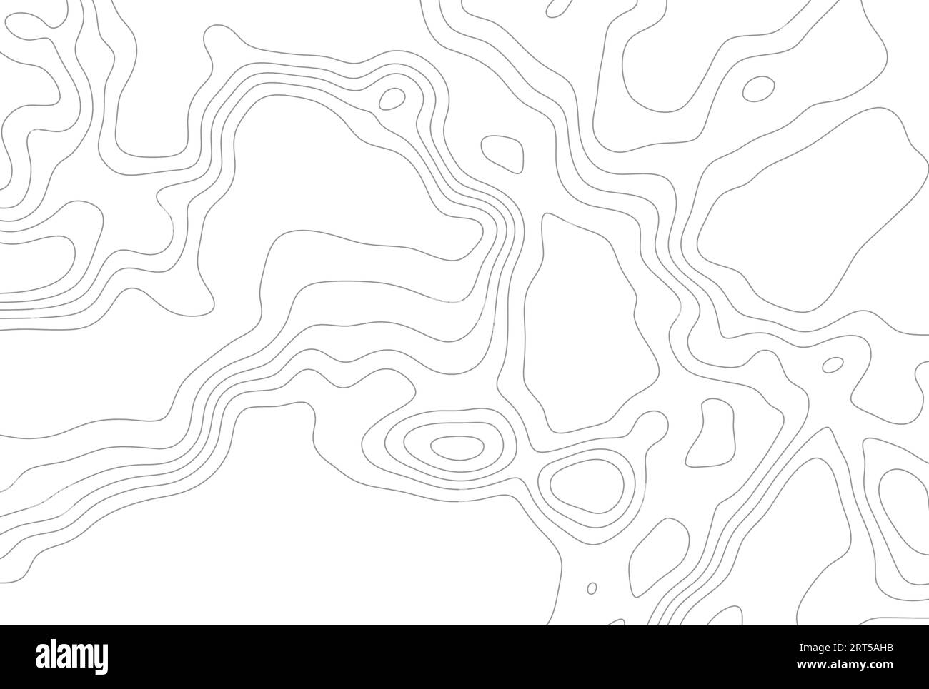 Grey outline topographic contour map abstract tech graphic design ...