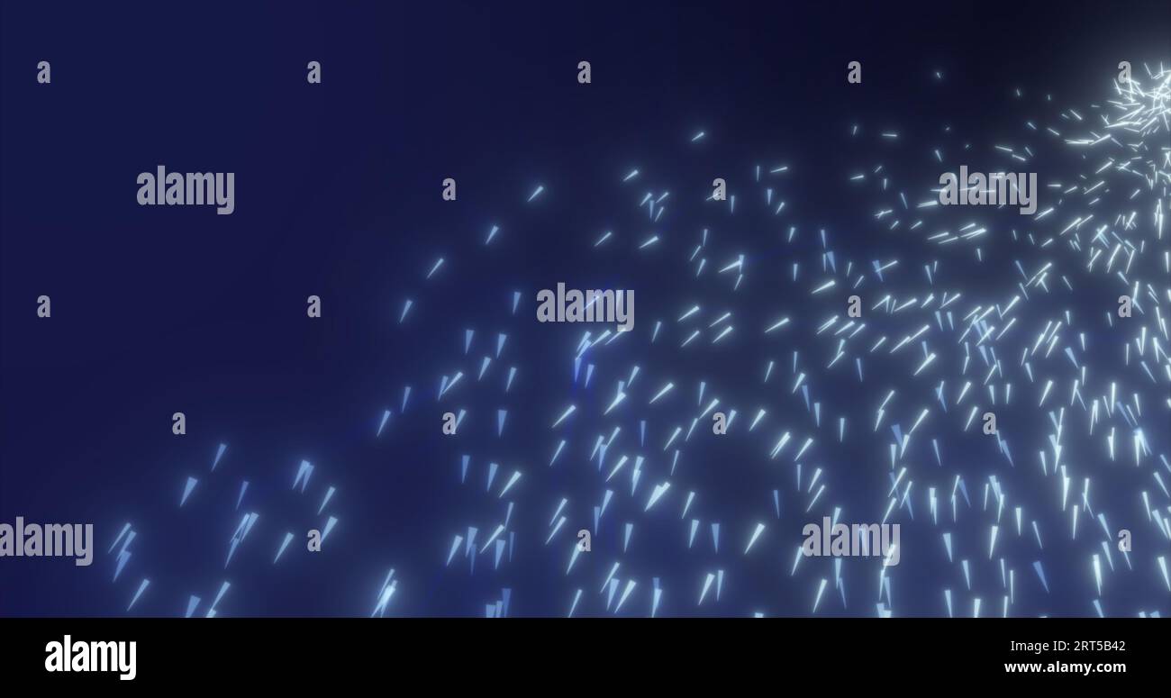 Shiny blue particles spark flying hi-res stock photography and images ...