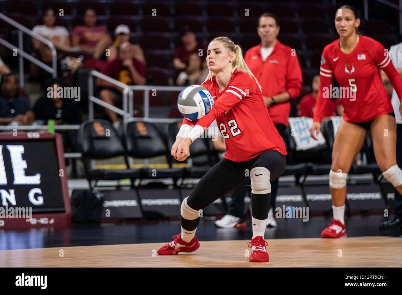 Marist Red Foxes outside hitter Emi Yakushev (22) bumps the ball during ...