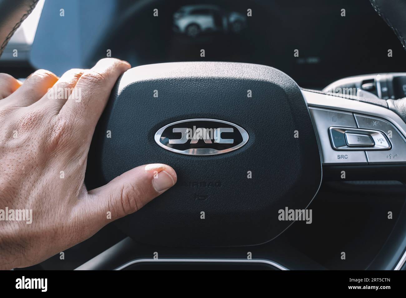 Shanghai, China - September 9, 2023: Jac car. Chinese Jac automobile ...