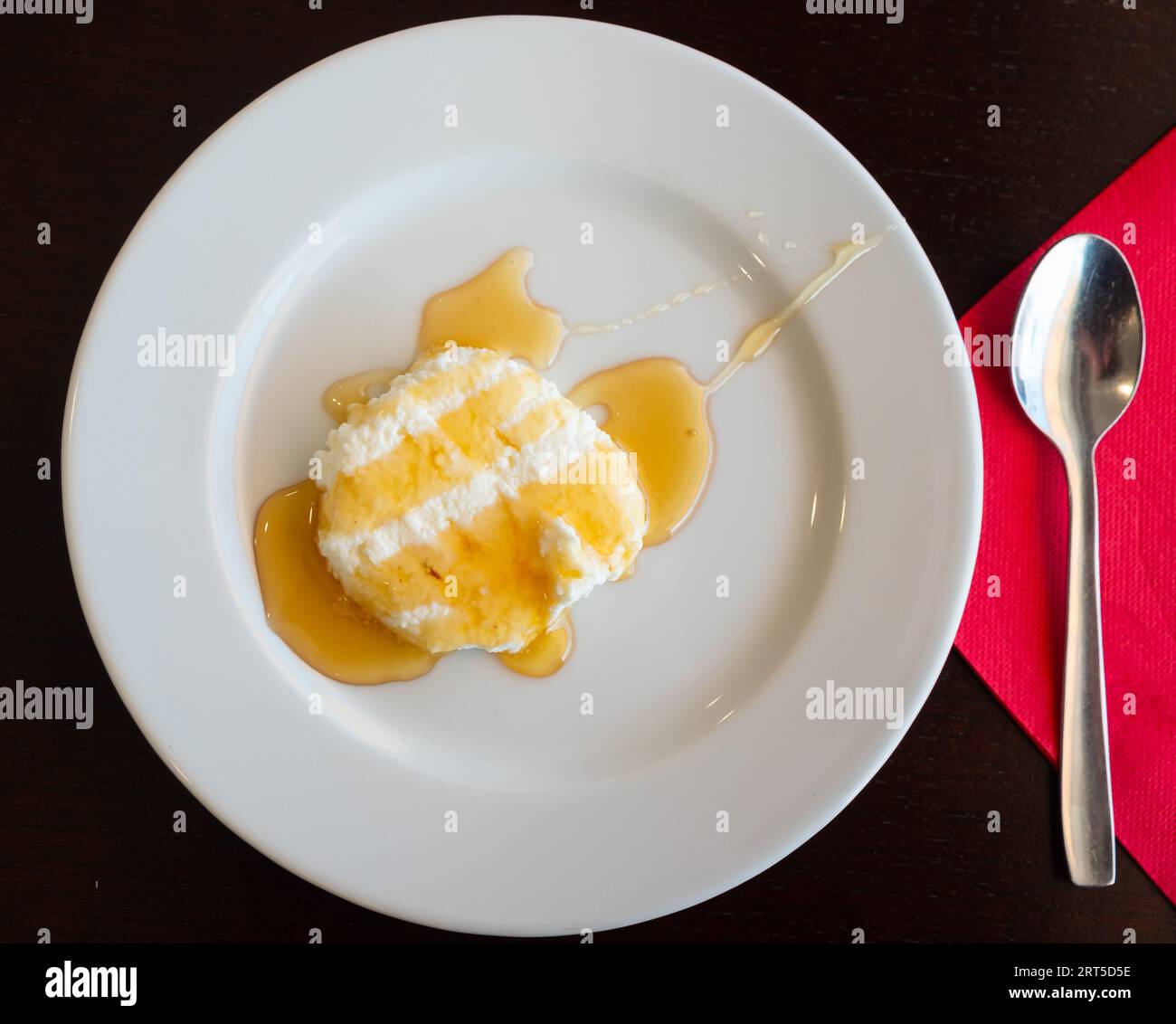 Slice of cottage cheese, filled with large amount of liquid summer ...