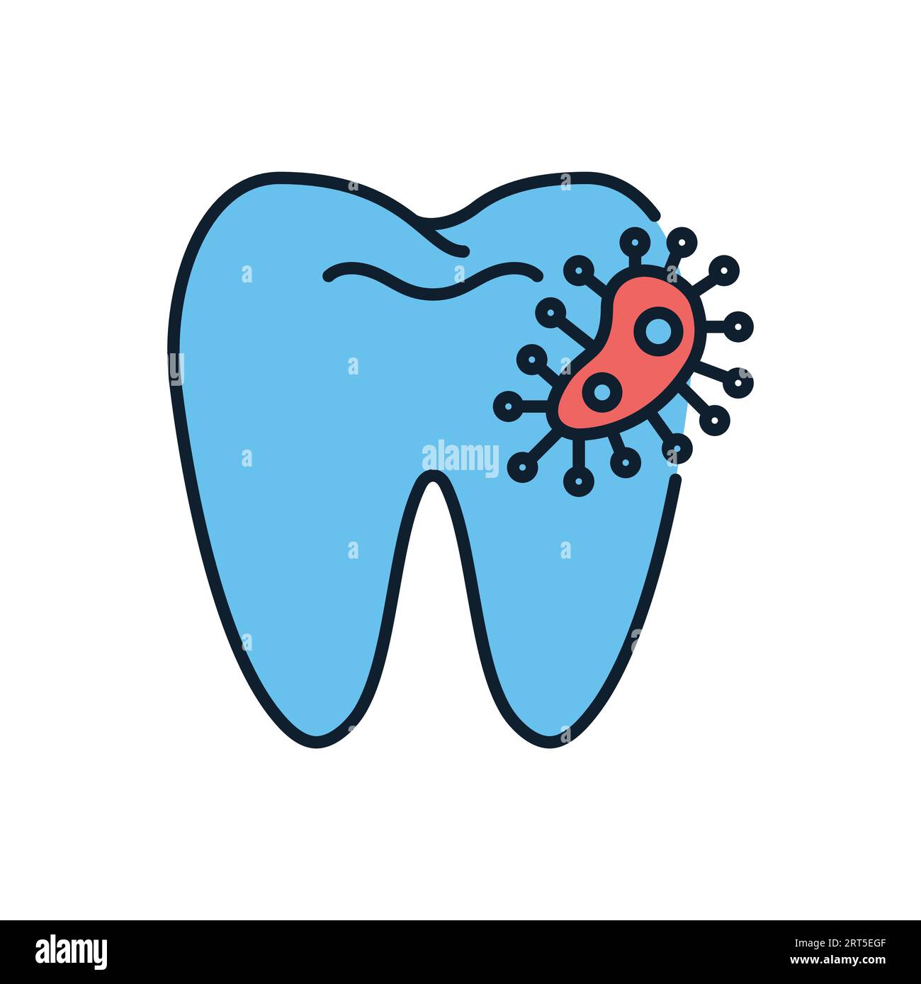 Dental Bacteria Related Vector Icon. Dental Bacteria Sign. Isolated on ...