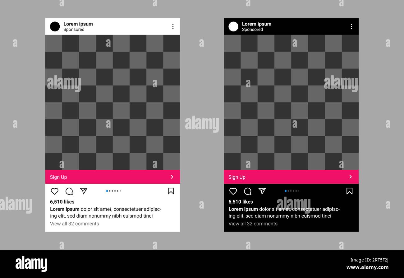 Instagram mockup post empty screen ui background Stock Vector Image ...