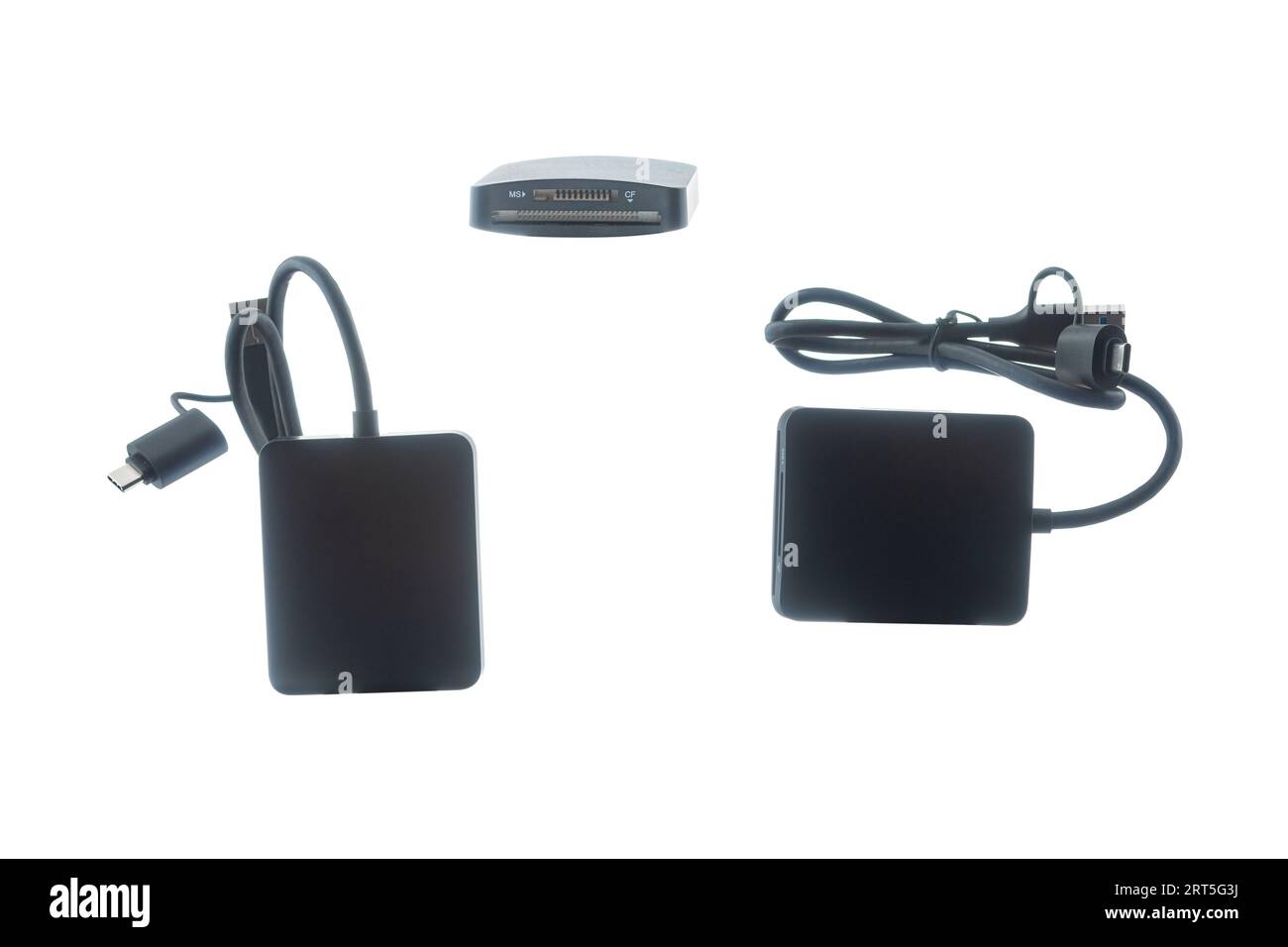 USB with USB-C adapter card reader isolated on white background Stock ...