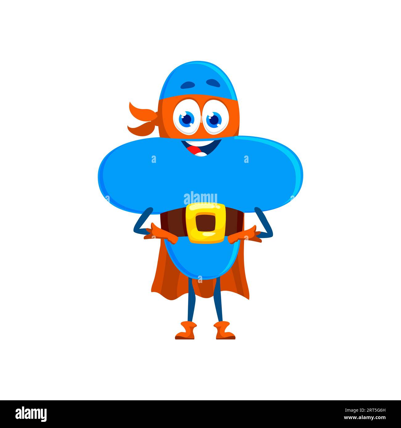 Cartoon math plus number superhero character. Isolated vector ...