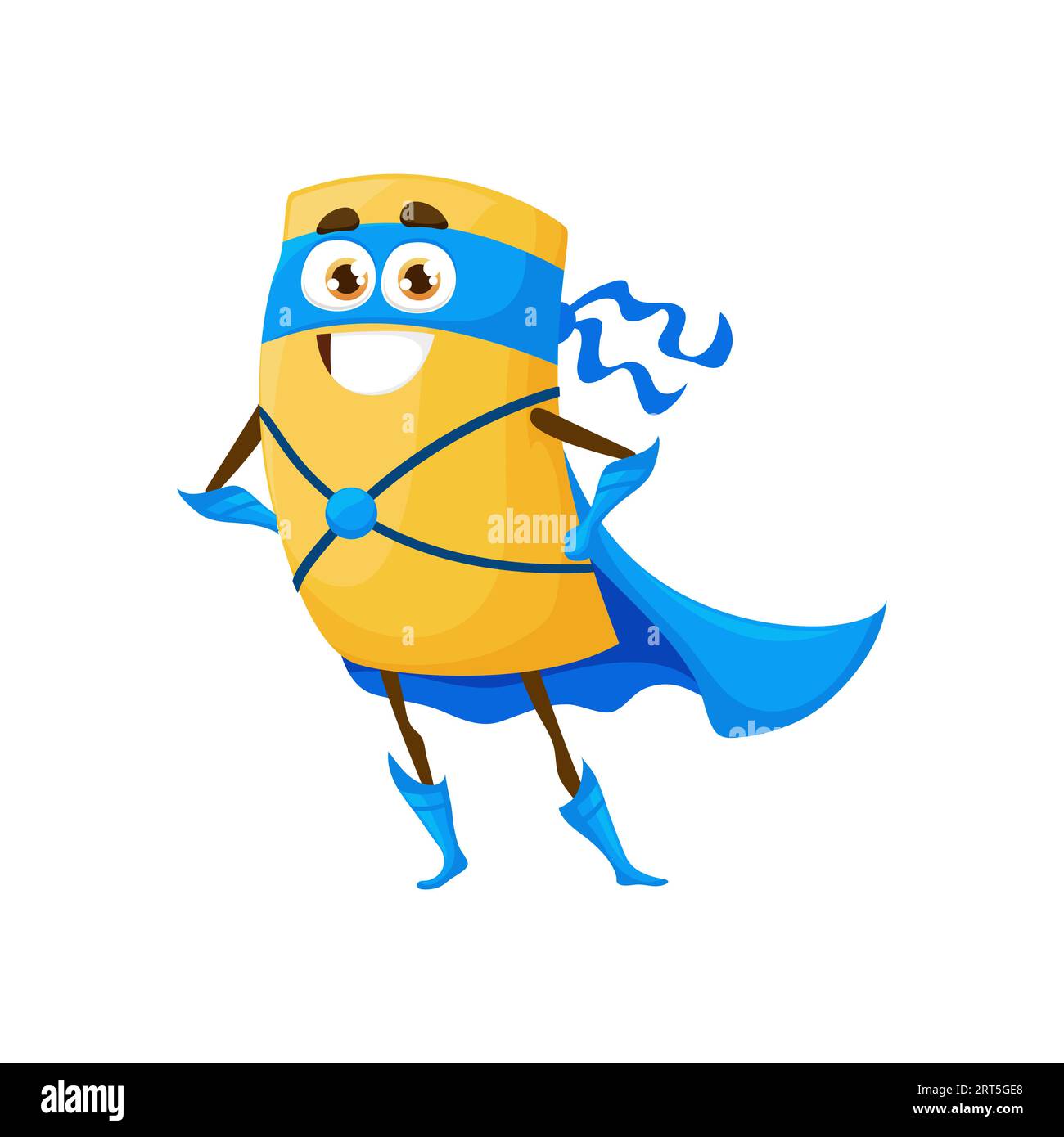 Cartoon paccheri italian pasta food superhero character. Isolated ...