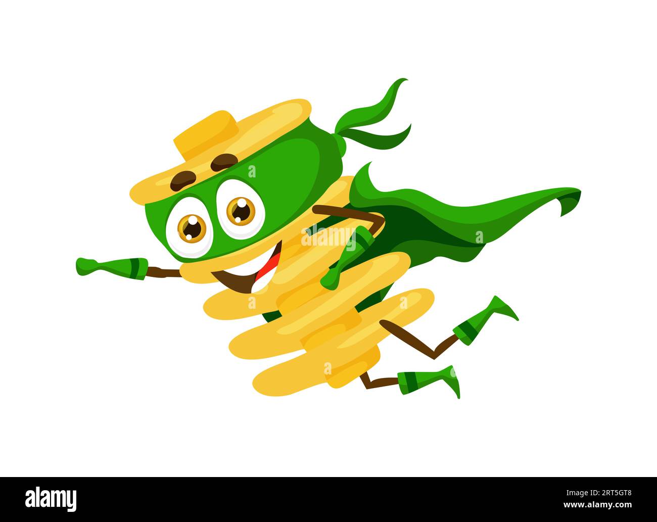 Cartoon radiatori italian pasta food superhero character. Isolated ...