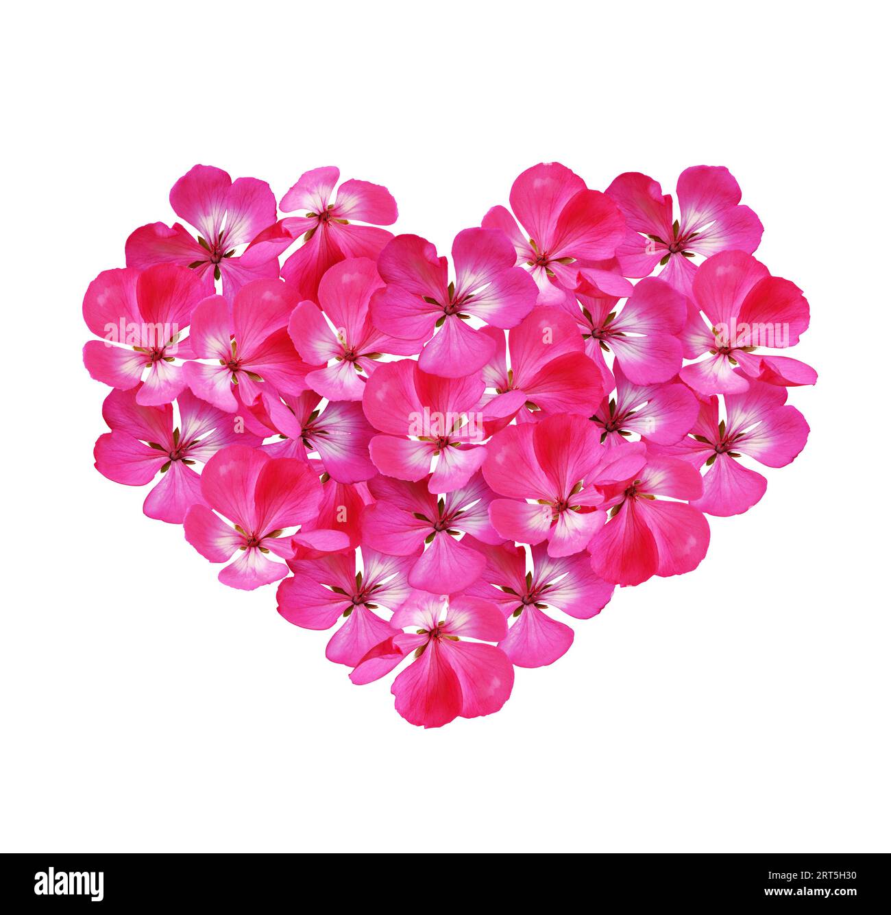 Heart with flowers isolated on white background Stock Photo - Alamy