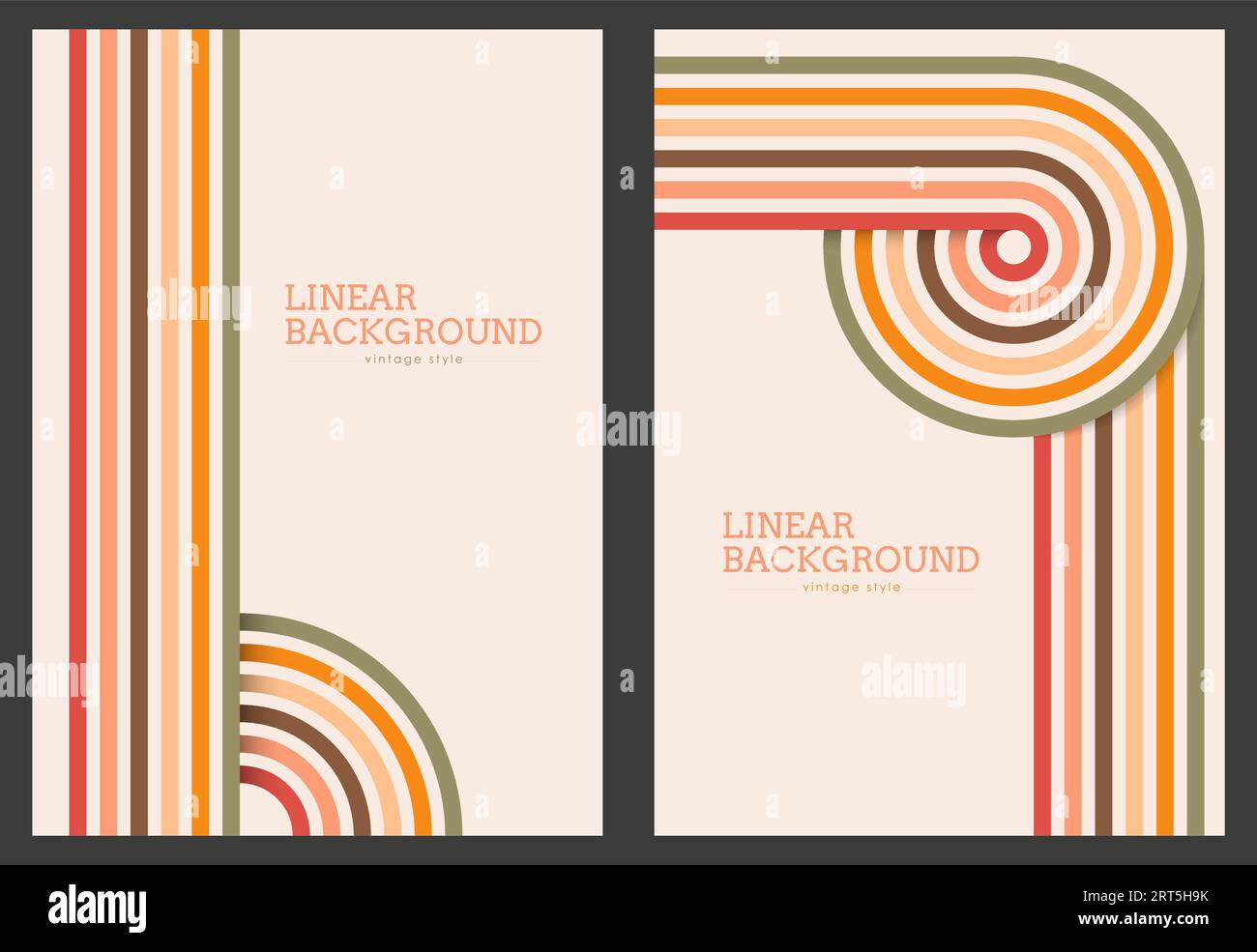 Linear design in vintage style. Abstract background with parallel ...