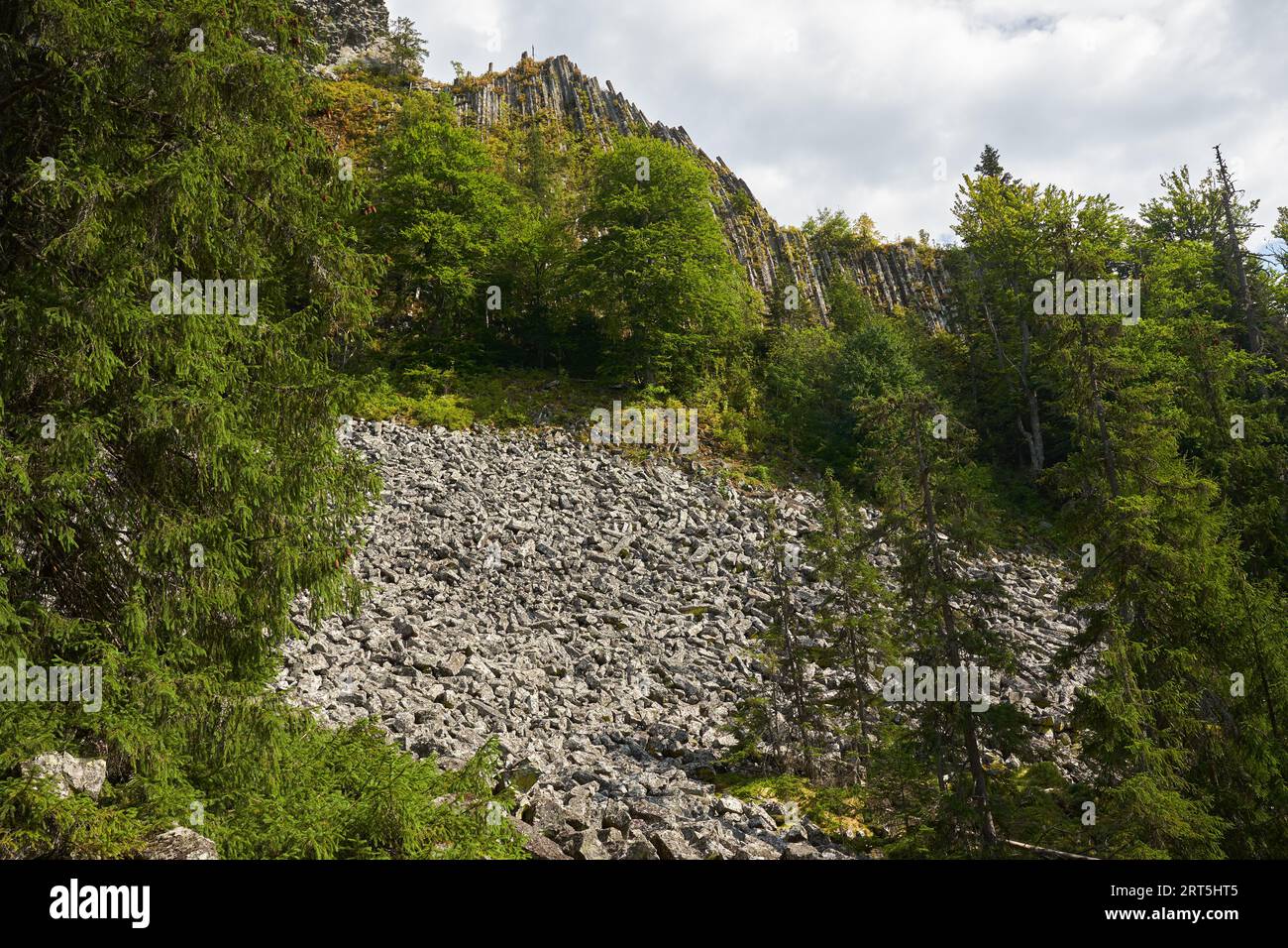 Basalt geologic column formations from Detunatele in Romania, natural ...