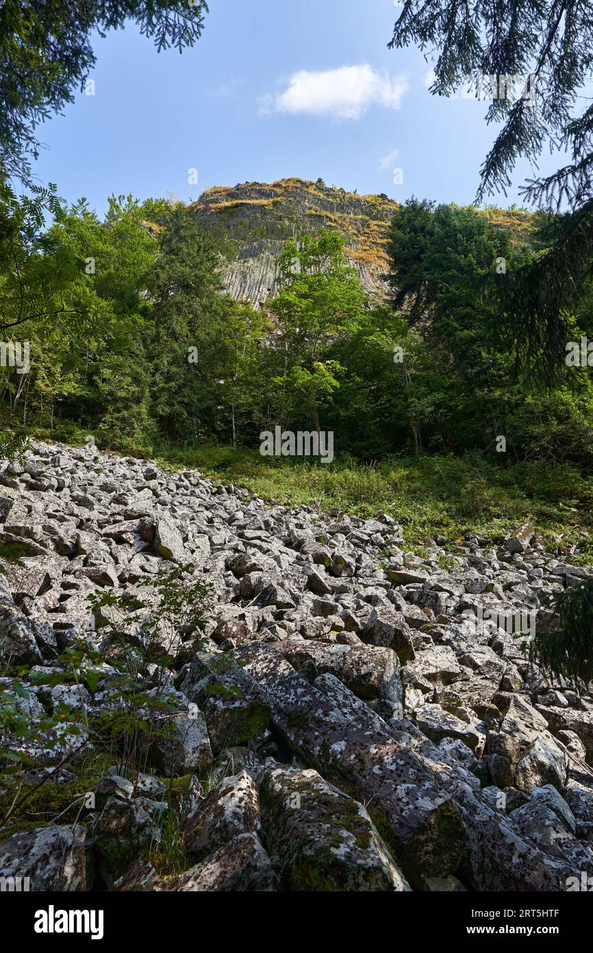 Basalt geologic column formations from Detunatele in Romania, natural ...