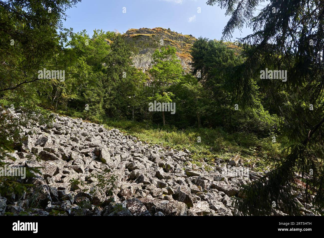 Basalt geologic column formations from Detunatele in Romania, natural ...