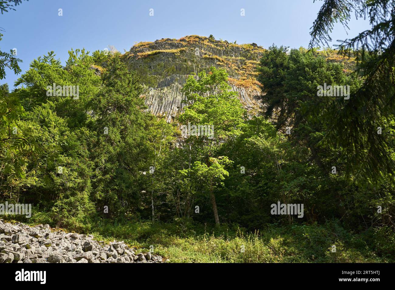 Basalt geologic column formations from Detunatele in Romania, natural ...