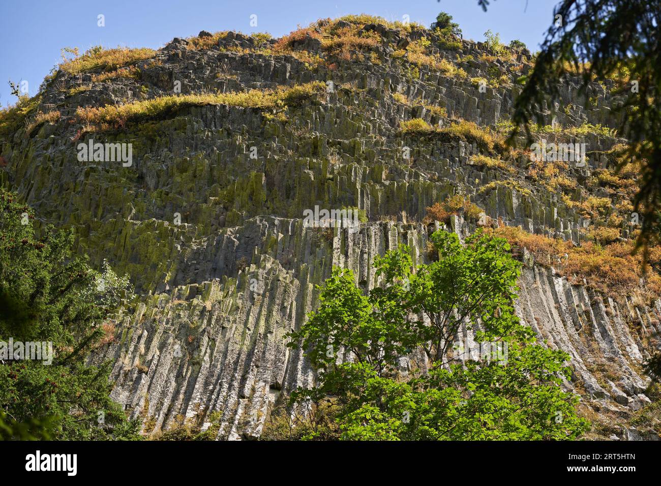 Basalt geologic column formations from Detunatele in Romania, natural ...