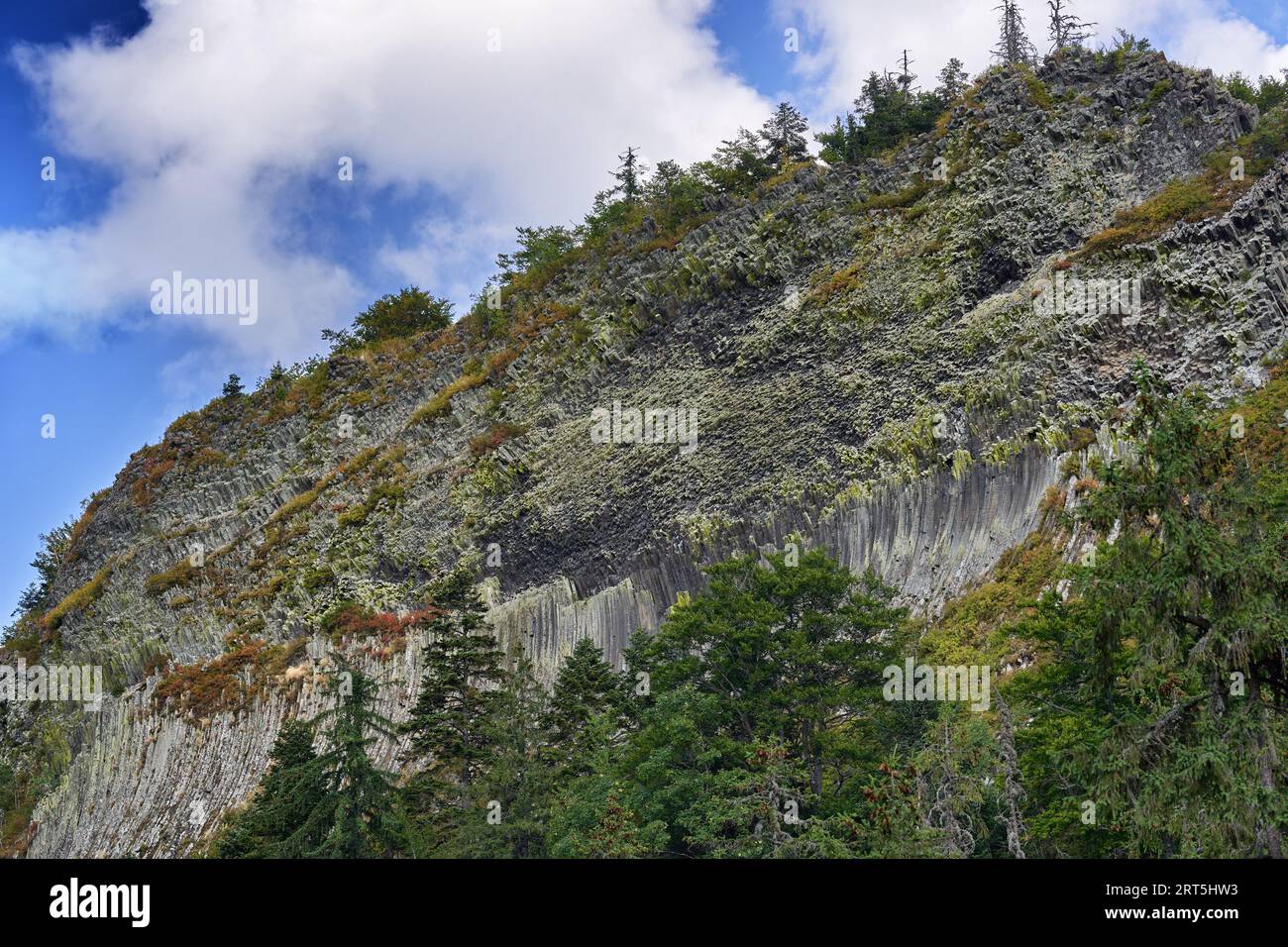 Basalt geologic column formations from Detunatele in Romania, natural ...