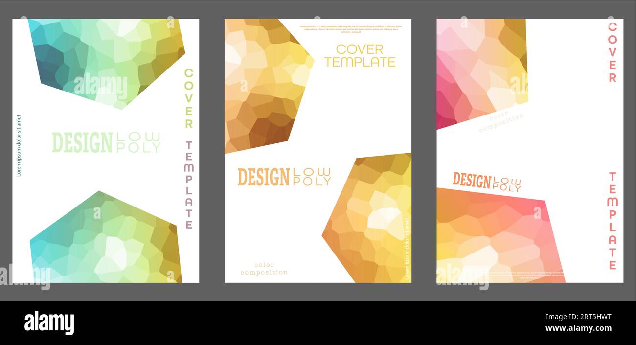 Template for book covers, brochures, booklets. A set of layouts with a ...