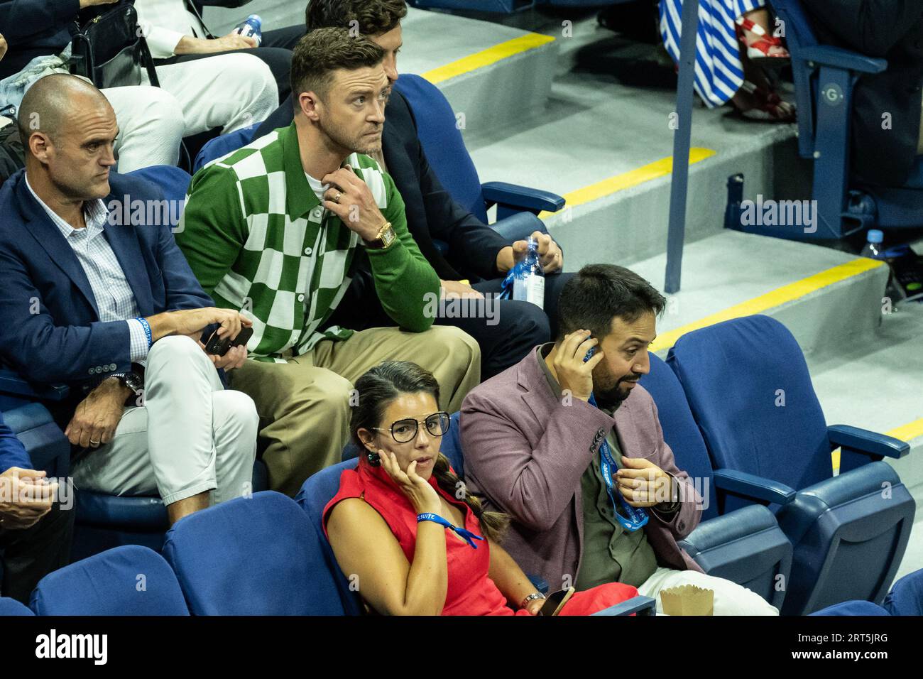 New York, USA. 10th Sep, 2023. Justin Timberlake and Lin-Manuel Miranda ...