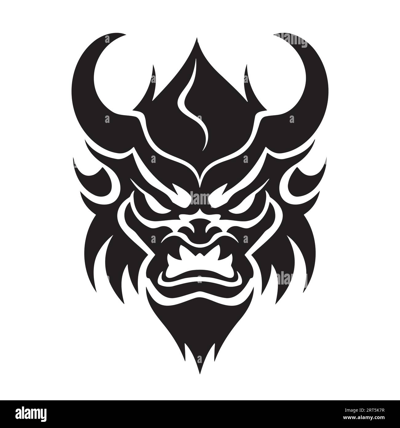 Evil face on white background Stock Vector Image & Art - Alamy