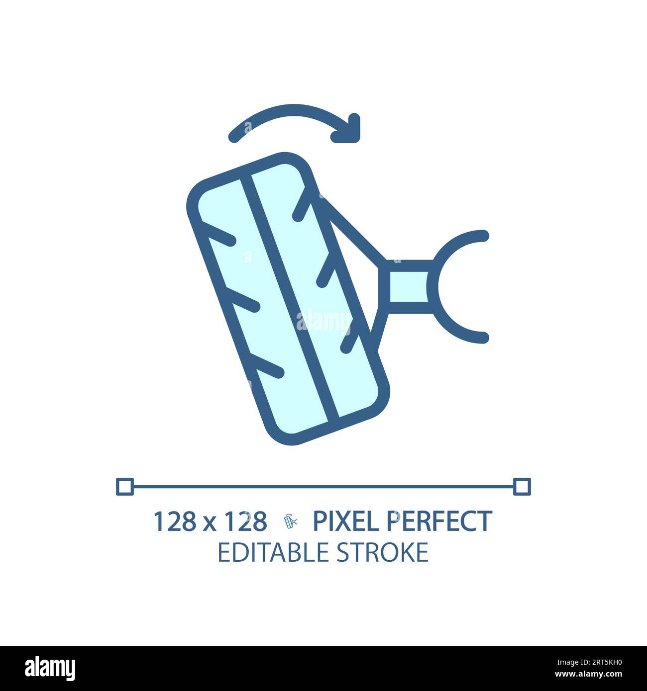 2D customizable thin linear blue car wheel alignment icon Stock Vector Image & Art - Alamy