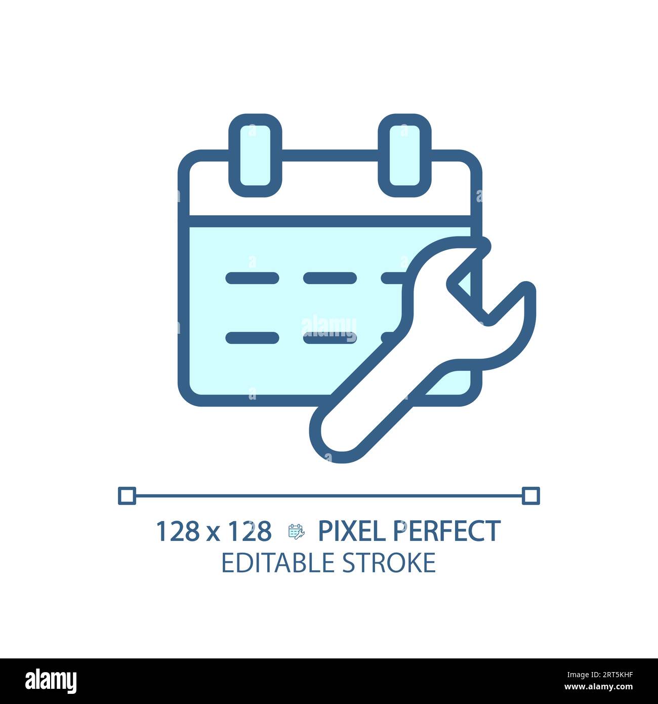 2D customizable thin linear blue car service icon Stock Vector Image ...