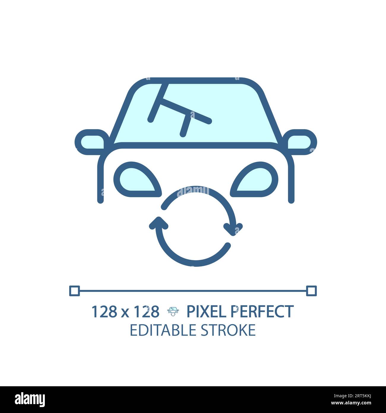 2D customizable thin linear blue car headlight icon Stock Vector Image ...