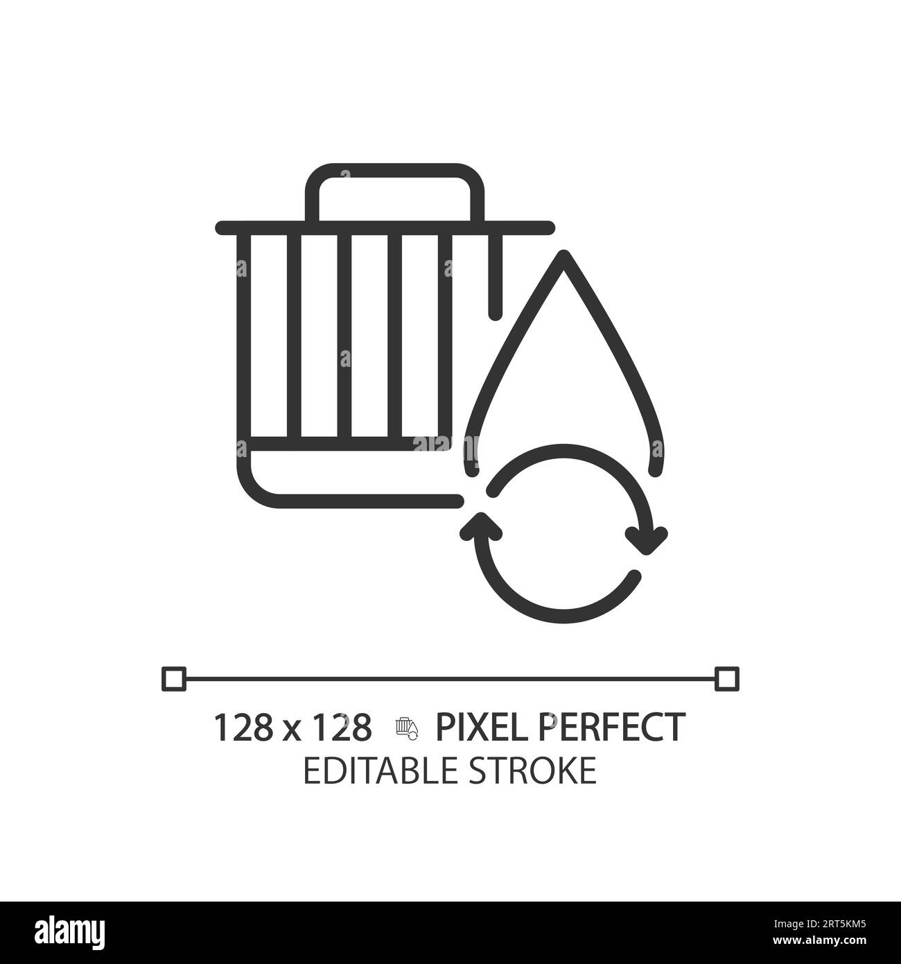 2D customizable thin line black car oil filter icon Stock Vector Image ...