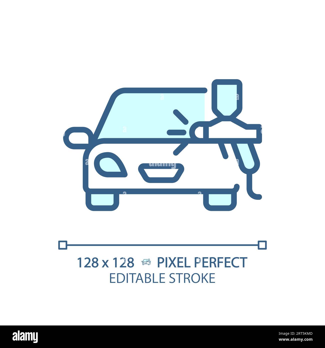 2D customizable thin linear blue car paint icon Stock Vector Image ...