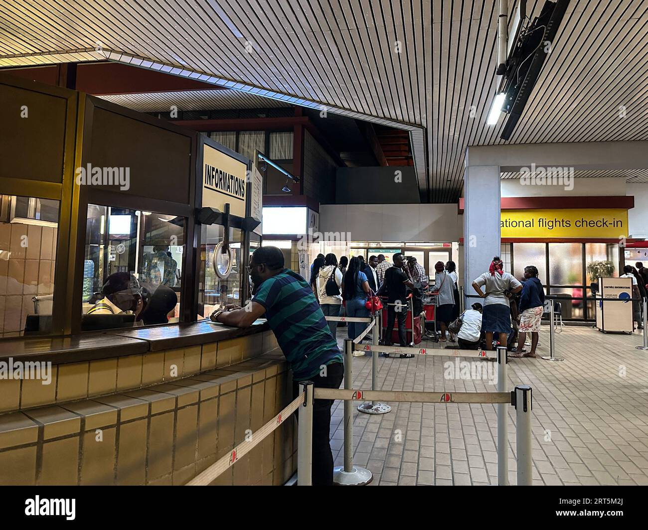 230906 -- LIBREVILLE, Sept. 6, 2023 -- People are seen at the Leon Mba ...