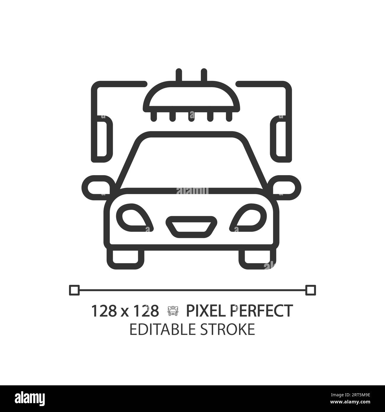 2D customizable thin line black car wash icon Stock Vector Image & Art ...