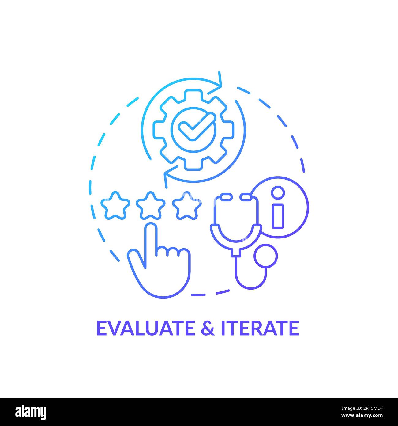 Blue linear gradient icon evaluate and iterate concept Stock Vector ... Blue linear gradient icon evaluate and iterate concept Stock Vector ...